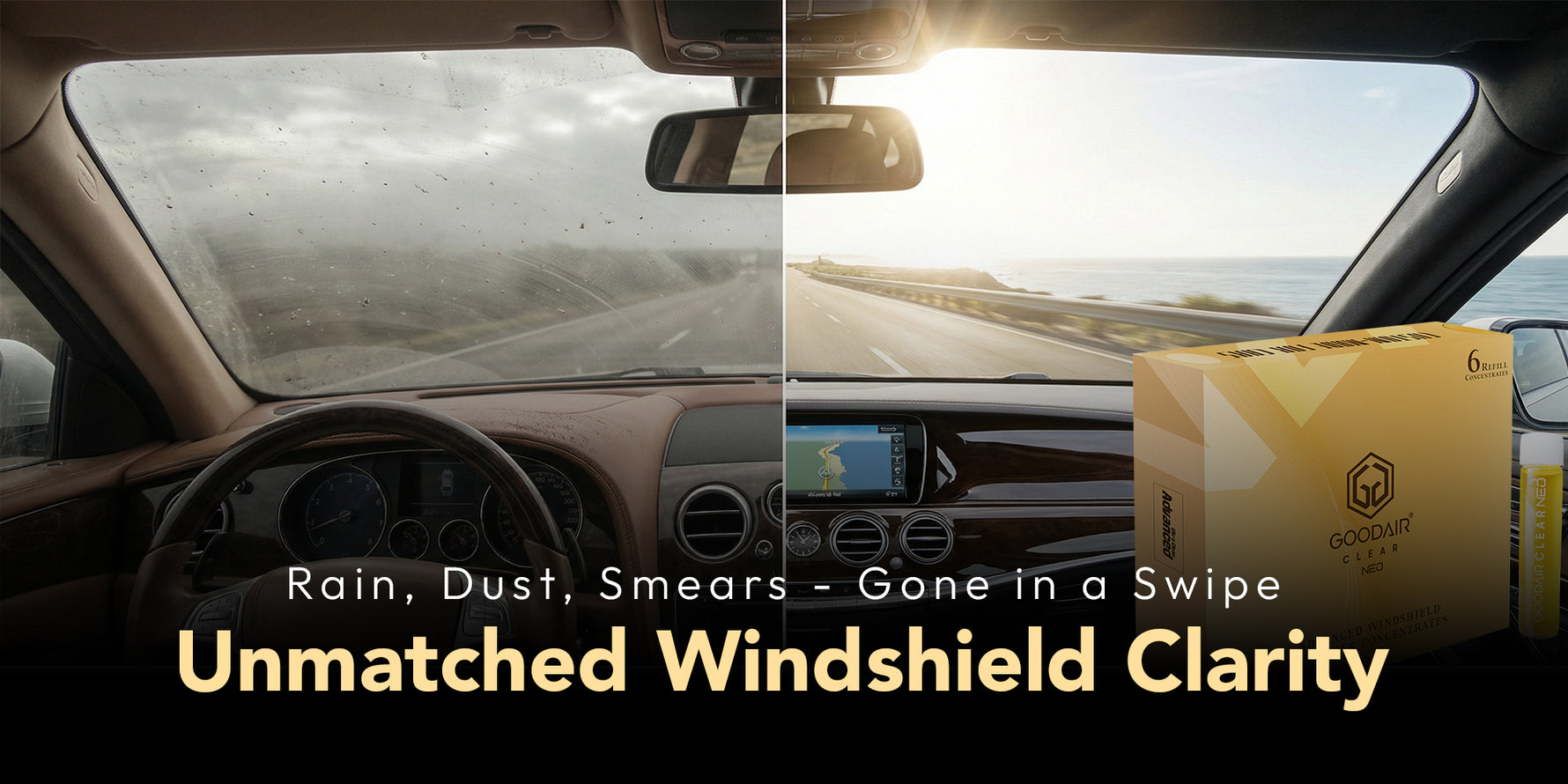 GOODAIR Clear Neo | Advanced Windshield Enhancer Concentrates for Cars